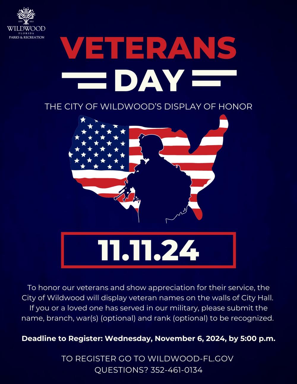 Veterans Day Display of Honor | Wildwood Florida